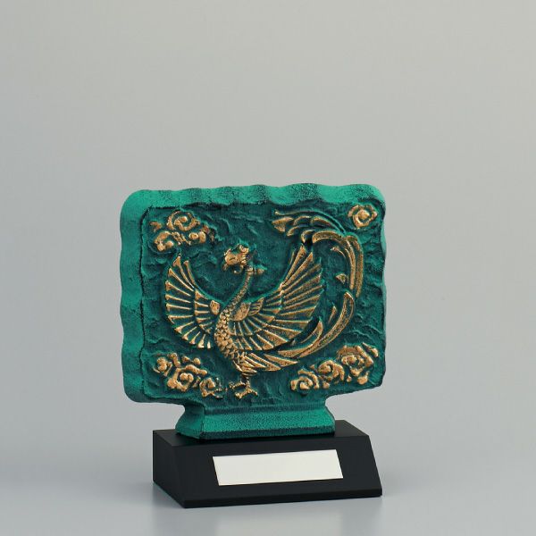 表彰楯(表彰盾) 鳳凰 AT-3453C ★高さ175mm 《SO-106》 | 記念品と表彰用品の123トロフィー本店